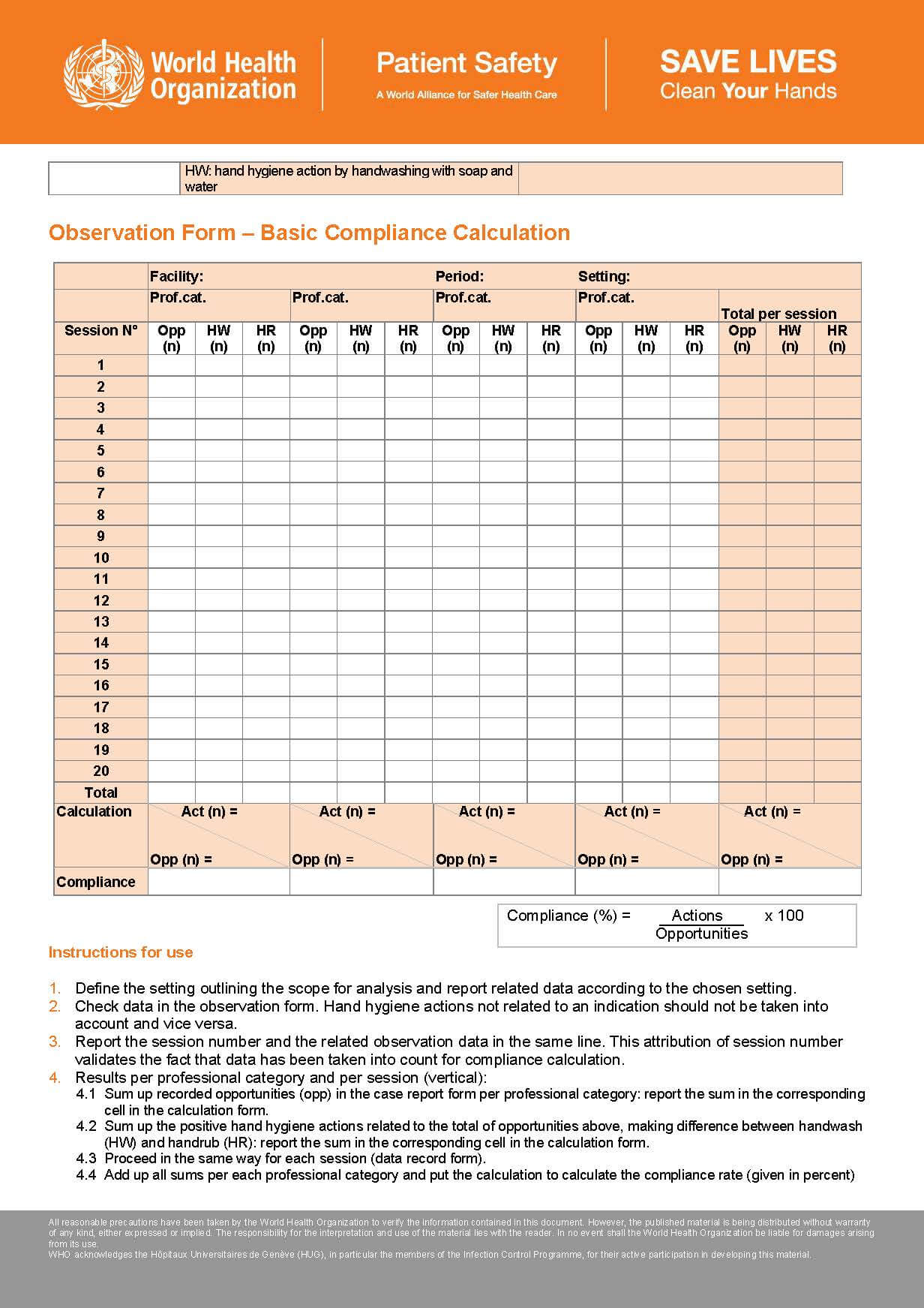Hand Hygiene Audit Tool Vrogue co